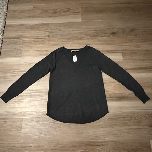 LOFT | Tops | Nwt Loft Charcoal Long Sleeve Top | Poshmark